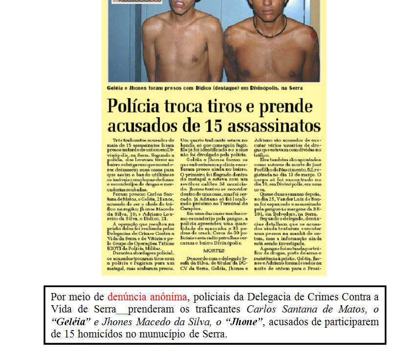 Disque Denúncia 181 Alguns Casos HistÓricos De Grande RepercussÃo